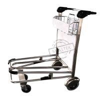 China Stainless Steel Airport Luggage Trolley For Intermational Airport Using With Double Layer for sale