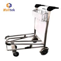 China Stainless Steel Airport Luggage Trolley For Intermational Airport Using With Double Layer for sale
