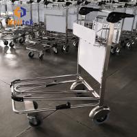 China Stainless Steel Airport Luggage Trolley For Intermational Airport Using With Double Layer for sale