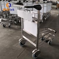 China Stainless Steel Airport Luggage Trolley For Intermational Airport Using With Double Layer for sale