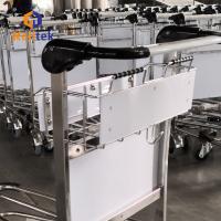 China Stainless Steel Airport Luggage Trolley For Intermational Airport Using With Double Layer for sale