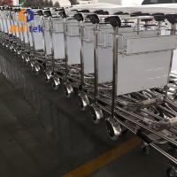 China Stainless Steel Airport Luggage Trolley For Intermational Airport Using With Double Layer for sale