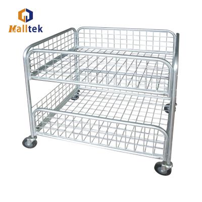 China 2 Layers Wire Shelf For Storage Supermarket for sale