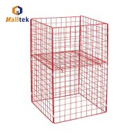 China Supermarket Promotion Container Wire Mesh Stacking Baskets for sale
