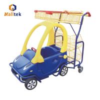 China Plastic Children Supermarket Shopping Trolley With Basket for sale