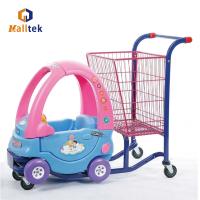 China Plastic Children Supermarket Shopping Trolley With Basket for sale