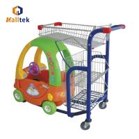 China Plastic Children Supermarket Shopping Trolley With Basket for sale