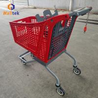 China 200L Half Plastic Supermarket Shopping Trolley For Supermartket for sale