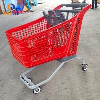 China 200L Half Plastic Supermarket Shopping Trolley For Supermartket for sale