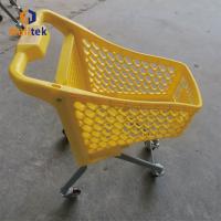 China Half Plastic Kids Trolley For Supermarket Shopping With Colourful Design for sale