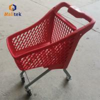 China Half Plastic Kids Trolley For Supermarket Shopping With Colourful Design for sale