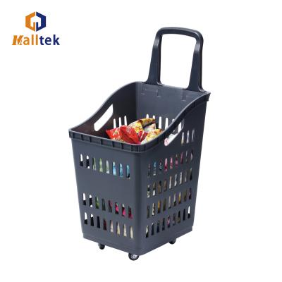 China 70L Large Capacity Plastic Shopping Basket For Supermarket for sale
