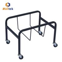 China Black Or Silver Shopping Basket Holder With Four-wheel 2