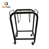 China Black Or Silver Shopping Basket Holder With Four-wheel 2