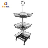 China Popular Supermarket Wire Container Promotion Mesh Cage With Wheels for sale