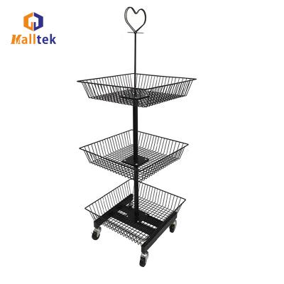 China Popular Supermarket Wire Container Promotion Mesh Cage With Wheels for sale