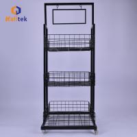 China Customized Supermarket Promotion Mesh Cage With Wheels for sale