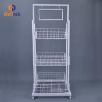 China Customized Supermarket Promotion Mesh Cage With Wheels for sale