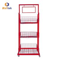 China Customized Supermarket Promotion Mesh Cage With Wheels for sale