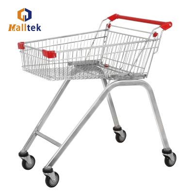 China New Design Metal Shopping Trolley Cart For Supermarket for sale