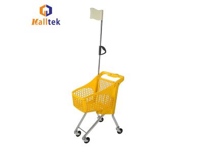 China Kids Trolley For Supermarket Shopping With Advertising Flagpole for sale