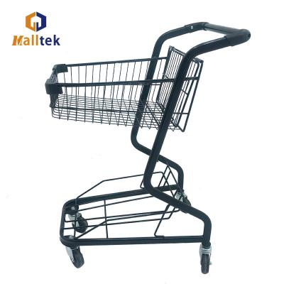 China 2 Layer Supermarket Shopping Trolley For Grocery 100KG Loading for sale