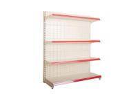 China Perforated Supermarket Gondola Shelving Single Or Double Sided Gondola Display Rack for sale