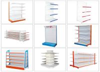 China Perforated Supermarket Gondola Shelving Single Or Double Sided Gondola Display Rack for sale