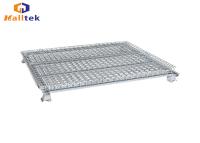 China Folded Stacking Wire Mesh Storage Cages Collapsible Fireproof Steel Material for sale