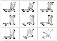 China Stainless Steel Airport Luggage Trolley Airport Passenger Baggage Trolleys for sale