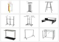 China Various Shape Stainless Steel Garment Rack Comfortable Portable Garment Rack for sale