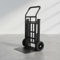 China Power Coated Hand Truck Trolley Foldable No Heavy Duty Steel Frame Industrial Material Handling Equipment Transport Cart for sale