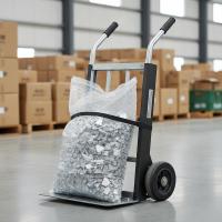 China Zinc Plating Hand Truck Trolley Heavy Duty Frame with Bubble Bag Zinc and Powder Coating Built to Withstand Rigorous Material Handling Demands for sale