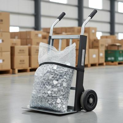 China Zinc Plating Hand Truck Trolley Heavy Duty Frame with Bubble Bag Zinc and Powder Coating Built to Withstand Rigorous Material Handling Demands for sale