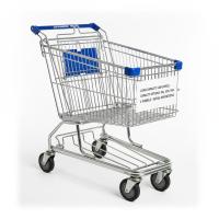 China Load Capacity 200 to 250kgs Supermarket Shopping Trolley Featuring 90L 100L 125L 165L 180L 200L Capacity and 4 Wheels Ideal for Retail Operations for sale
