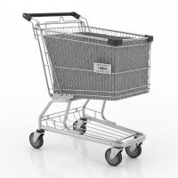 China Zinc And Powder Coating Bubble Bag Supermarket Shopping Trolley Providing 130kgs Loading Capacity and Zinc Plating Finish for Long Lasting for sale