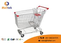 China Wire Type Serviceable Supermarket Shopping Trolley Zinc Plated Large Volume 60-240L for sale