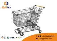 China Galvanized American Style Retail Shopping Trolleys Flat Tube Foot For Hypmarket for sale