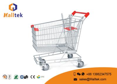 China Stainless Steel Supermarket Basket Trolley Smart Cart Shopping Trolley for sale