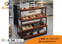 China Furniture Steel Wood Display Rack Custom Modern For Retail Store Shoe Display for sale