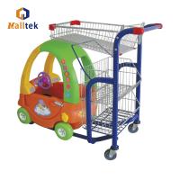 China Plastic Children Supermarket Shopping Trolley with Stable Frame Large Basket and Lightweight Design Perfect for Kids Play for sale