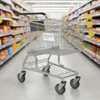 China Suitable For Grocery Shopping And Market Supermarket Shopping Trolley With PVC PU TPR Wheels Size 240L Strong And Easy for sale