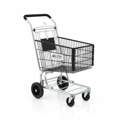 China 40 Liters Capacity Hand Truck Trolley Supermarket Shopping Trolley Durable Lightweight Easy Maneuverability Ideal for Retail and Warehouse for sale