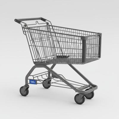China 60 X 35 X 40 Cm Supermarket Shopping Trolley Featuring Power Coated Surface and 180L Volume Perfect for Store Logistics for sale