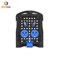 China Folding Double Decker Cart Portable Storage Basket Trolley For Office Warehouse for sale