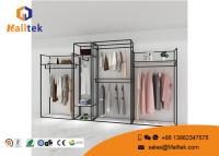 China Floor Standing Garment Display Racks Durable Steel Garment Hanging Rack for sale