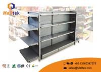 China Frosted Black Grey Supermarket Gondola Shelvings For The Hypermarket for sale