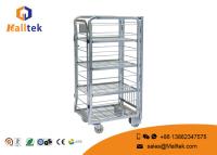 China Industrial Supermarket Heavy Duty Trolley Hand Roll Container With Four Wheel for sale