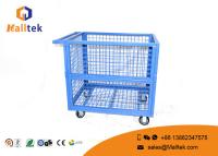 China Heavy Duty Storage Supermarket Roll Cages Galvanized Wire Mesh Steel Metal for sale