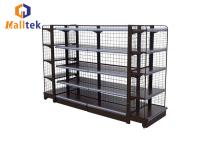 China Multi Functional Supermarket Gondola Shelving Food Display With Accessories for sale